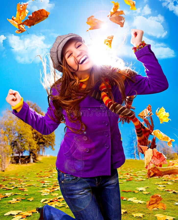 Active autumn 02 stock image. Image of jaunty, fall, carefree - 15484979