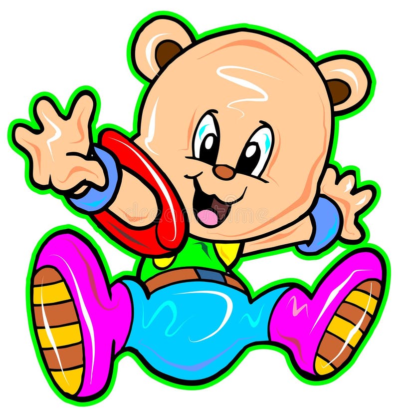 Active bear stock vector. Illustration of drawing, happy - 182410573