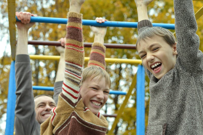 Active Boy Playing on Monkey Stock Photo - Image of mobility, crippled ...