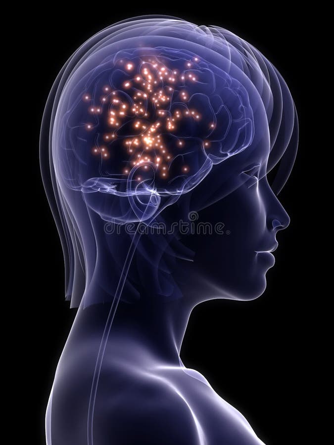 Active brain stock illustration. Illustration of disease - 8857404