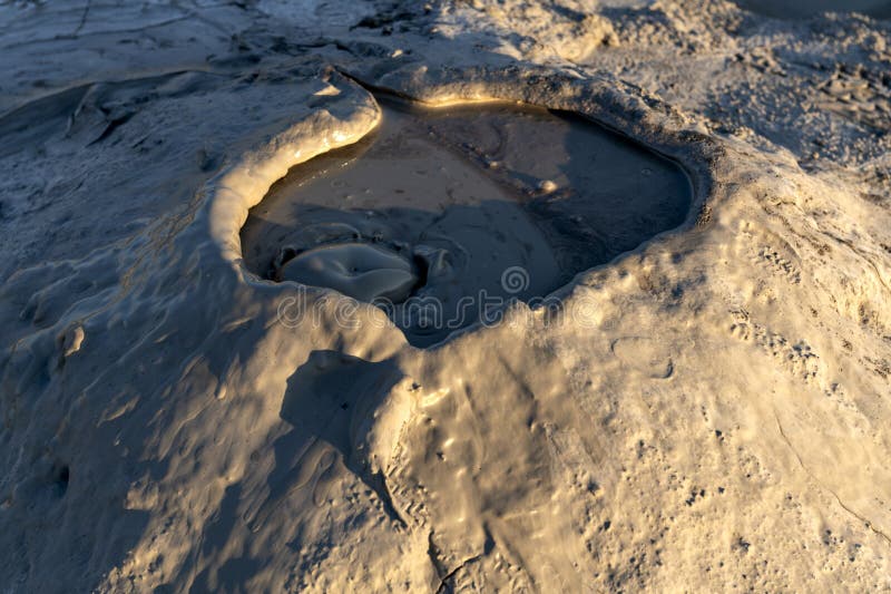 Active Bubbling Mud Pool Close-Up Stock Image - Image of bubble ...