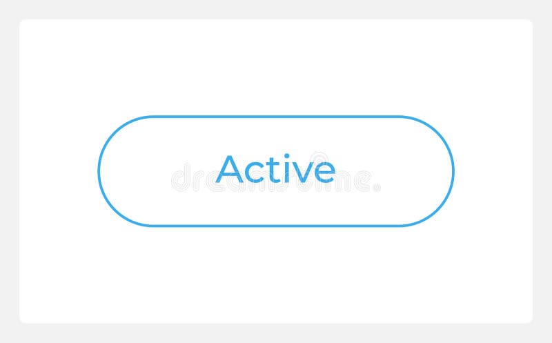 Active Button State Ui Element Template Stock Vector Illustration Of State Interact 265029370