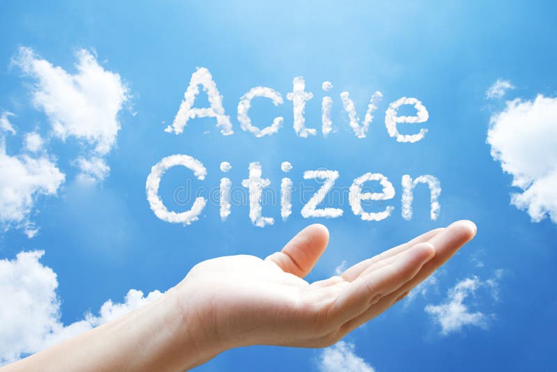 â€œActive Citizenâ€ Cloud Word Stock Image - Image of upturned ...