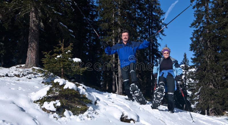 Active in the cold stock image. Image of mature, outdoor - 12758813