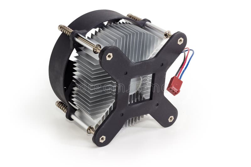 Active CPU Heatsink with Fan on a Light Background Stock Photo - Image ...
