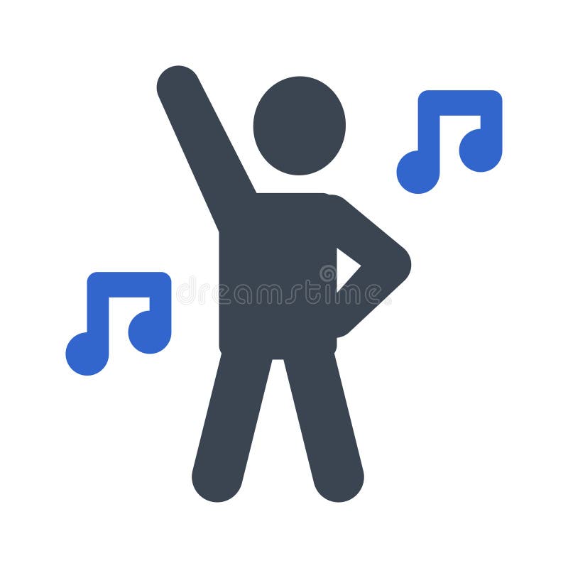 Active dance icon stock vector. Illustration of pose - 335395725