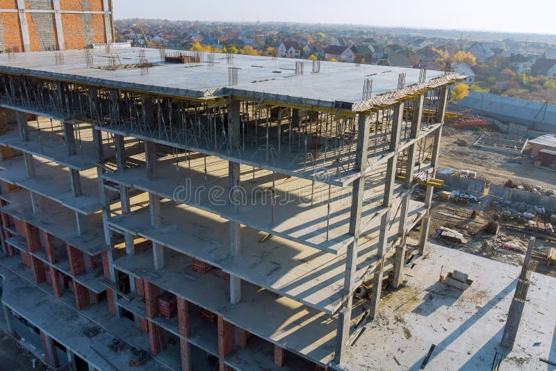 Active Development of Under Construction an Unfinished Multi-story ...