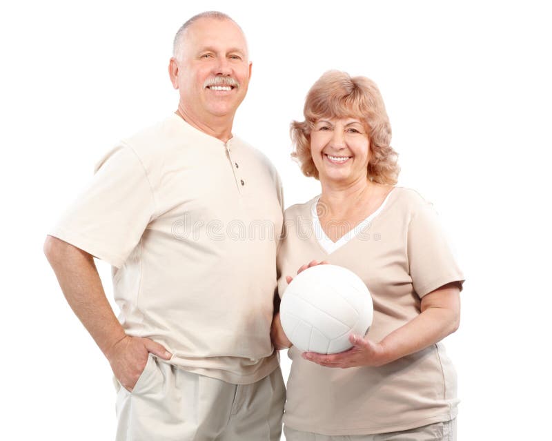 Active elderly couple stock image. Image of couple, exercise - 11297745