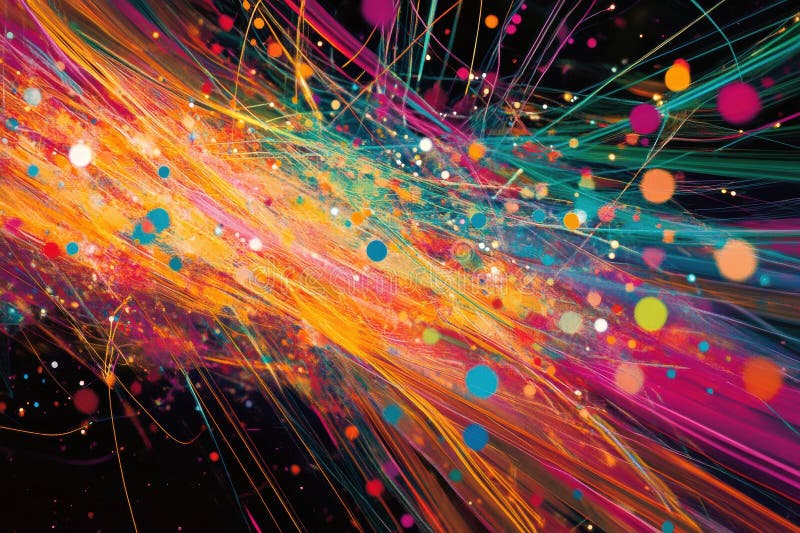 Vibrant Energy Lines and Dots Create a Dynamic Representation of ...