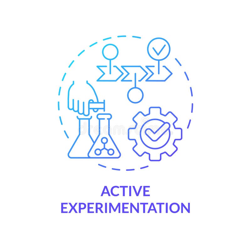 Active Experimentation Blue Gradient Concept Icon Stock Vector ...