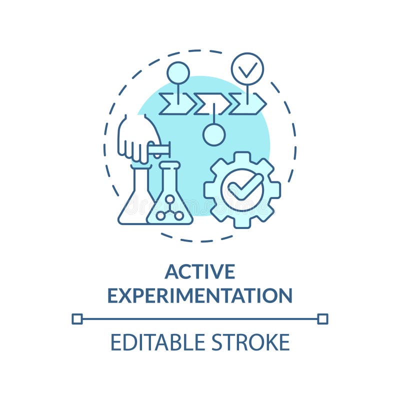 Active Experimentation Soft Blue Concept Icon Stock Vector ...