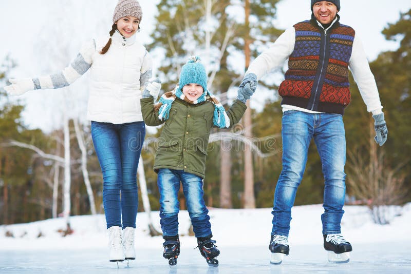 Active family stock image. Image of recreation, figureskating - 83248099