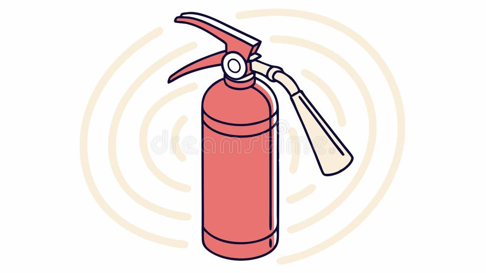 Active Fire Extinguisher, Safety Response, Vector Design Generative AI ...