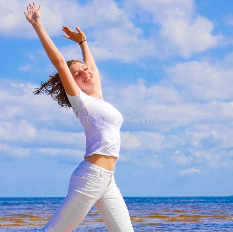 Active girl stock photo. Image of woman, girl, summer - 10375638