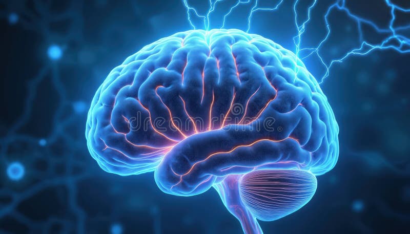 Active Human Brain Sends Electrical Signals for Neural Activity ...