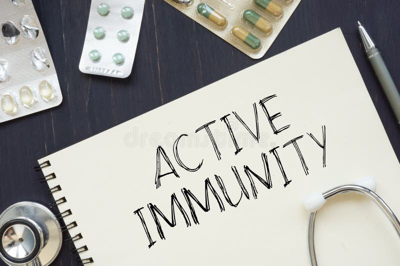 Active Immunity is Shown Using the Text As Medical Concept Stock Image ...