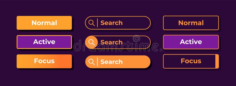 Active and Inactive Options UI Elements Kit Stock Vector - Illustration ... Active and Inactive Options UI Elements Kit Stock Vector - Illustration ...