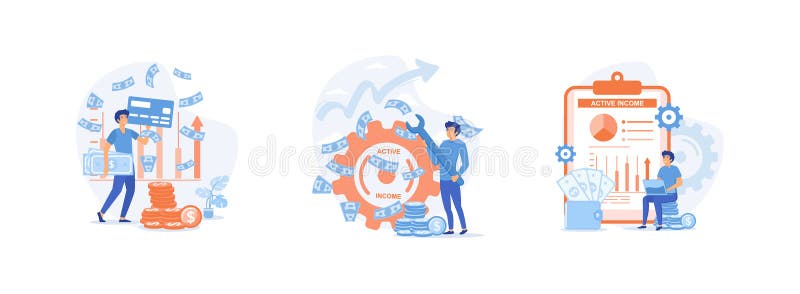 Active Income Concept, Increase Profit, Idea of Business Growth and ...