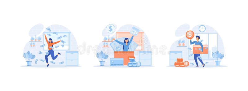 Active Income.Salary Payment. Receive a Monthly Salary Stock Vector ...