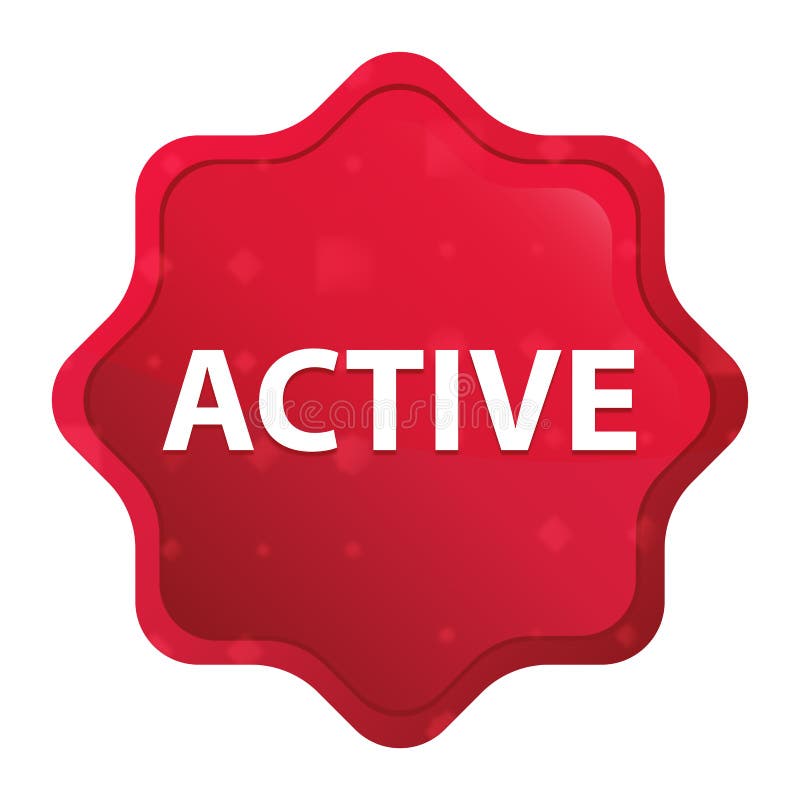 Active Misty Rose Red Starburst Sticker Button Stock Illustration ...