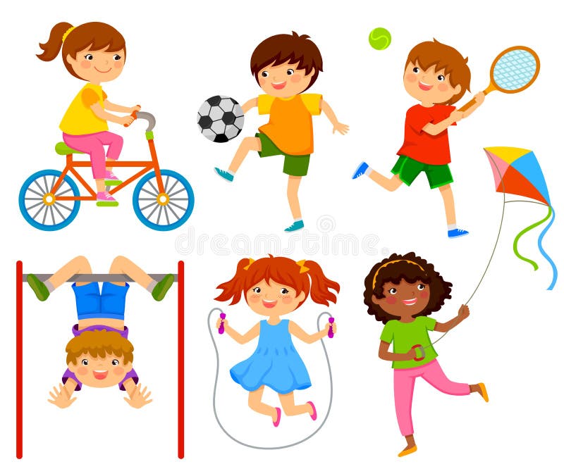 Active Cartoon Kids/eps stock vector. Illustration of colorful - 18575999