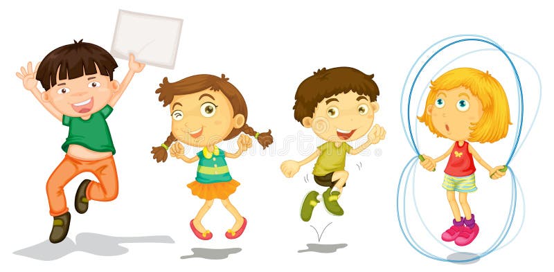 Active kids playing stock vector. Illustration of kids - 35321926