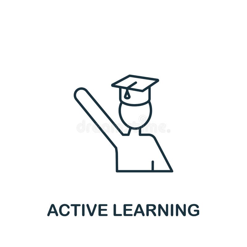Active Learning Icon from Life Skills Collection. Simple Line Active ...