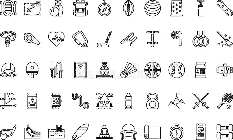 Active Lifestyle Icons Icons Simple Vector Icon. Illustration Symbol ...
