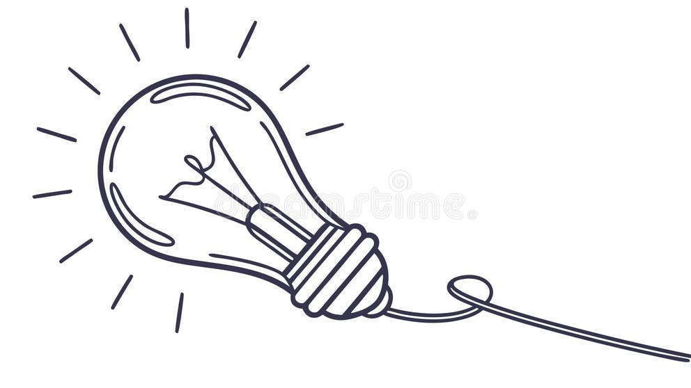 Active Light Bulb with Wire, Brightness and Function Vector Design ...