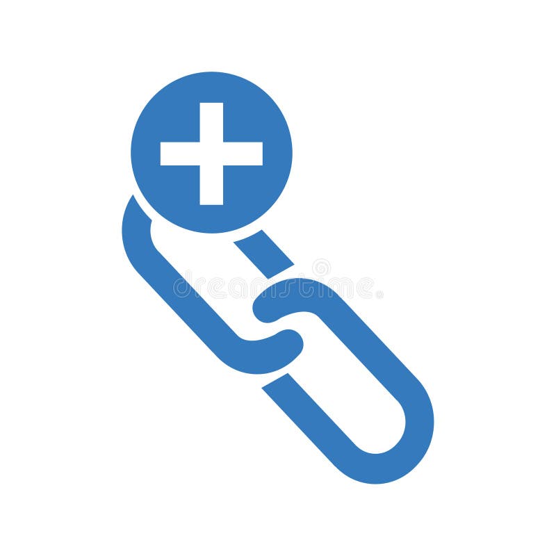 Link Building Icon/Add Web Link/Add Chain Stock Illustration ...