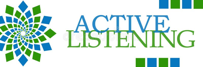 Active Listening Green Blue Circular Horizontal Stock Illustration ...