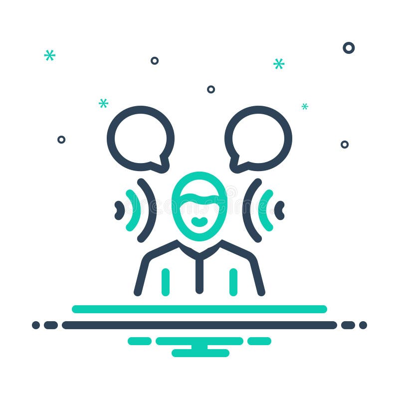 Mix Icon for Active Listening, Active and People Stock Vector ...