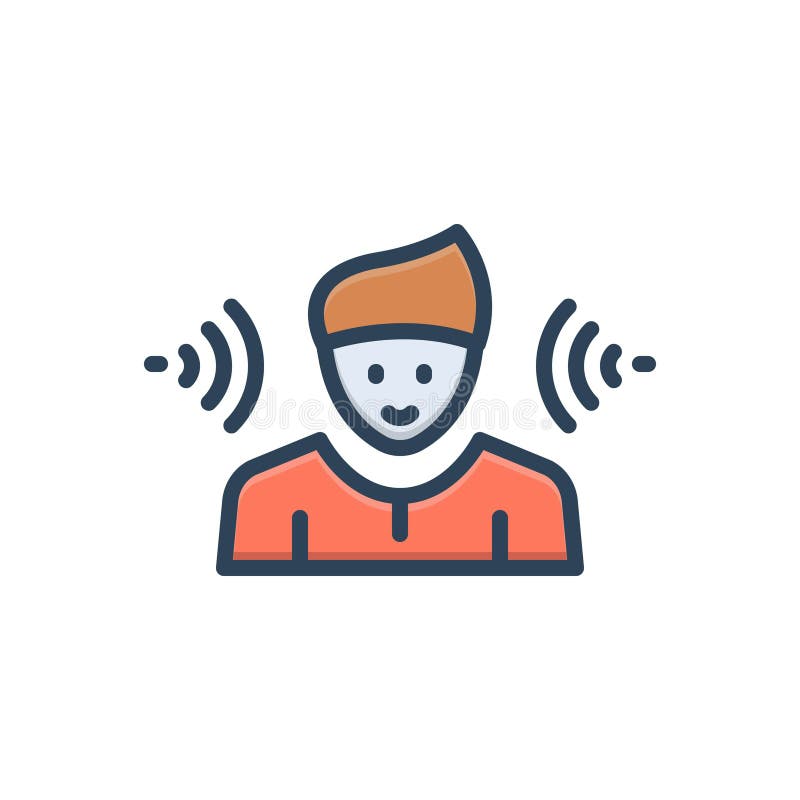Color Illustration Icon for Active Listening, Active and Listen Stock ...