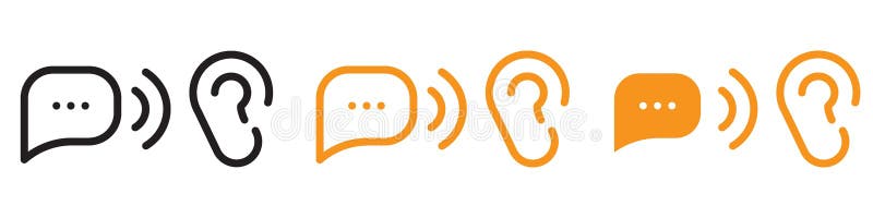 Active Listening Icon for Communication Skills Stock Vector ...