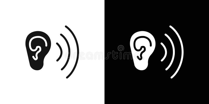 Active Listening Icon Flat Line Illustration Stock Vector ...