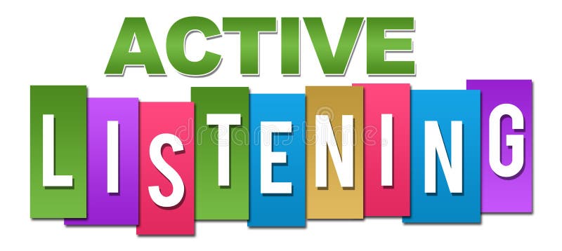 Active Listening Professional Colorful Stock Illustration ...