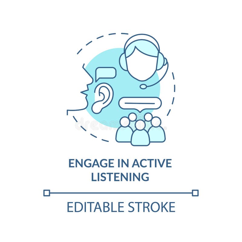 Active Listening Turquoise Concept Icon Stock Vector - Illustration of ... Active Listening Turquoise Concept Icon Stock Vector - Illustration of ...