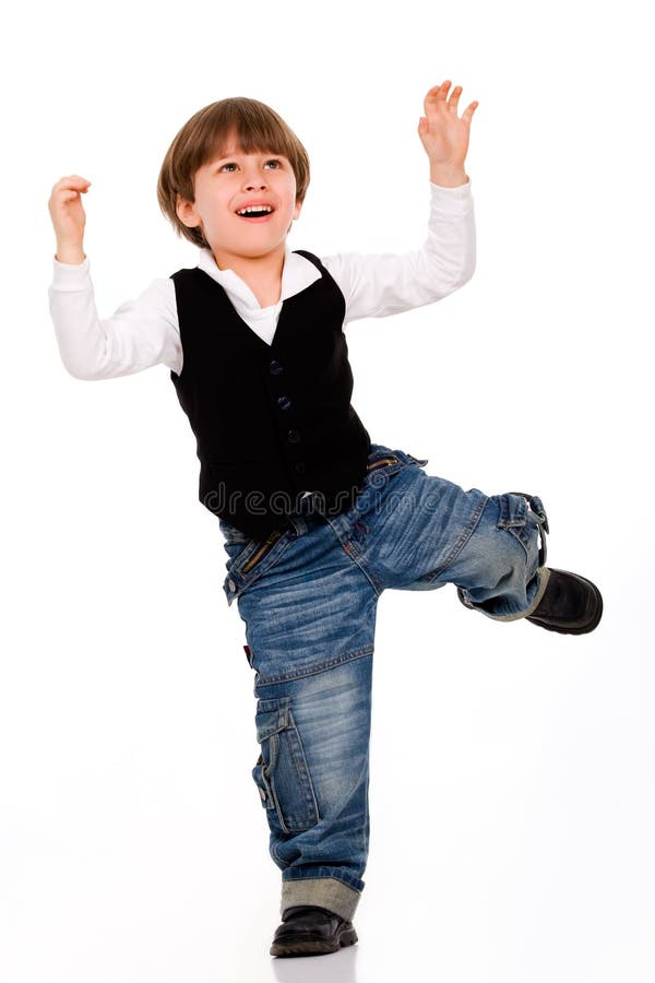 Active little boy stock image. Image of color, isolated - 9064187