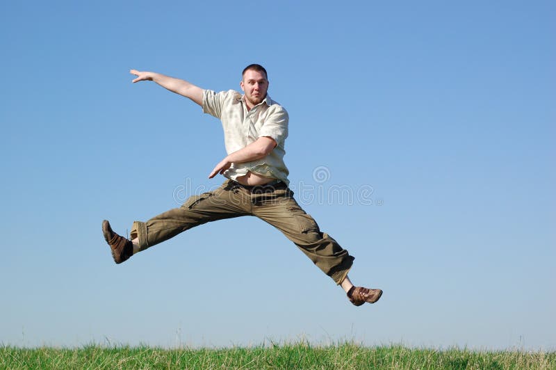 Active man stock photo. Image of lifestyle, body, grass - 5476348