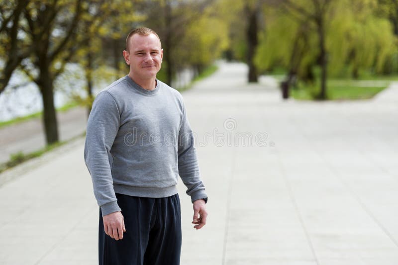 Active Man with Athletic Body, Exercise Outdoore in Park. Fit Look ...