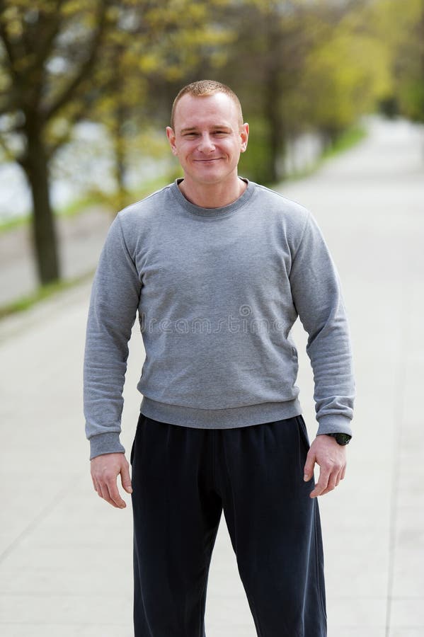 Active Man with Athletic Body, Exercise Outdoore in Park. Fit Look ...