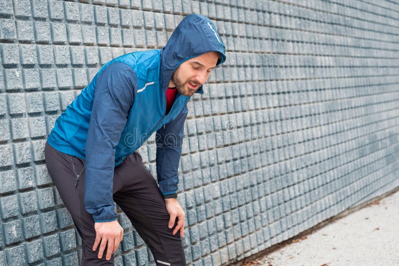 Tired Athlete Resting after Big Training Effort Stock Image - Image of ...