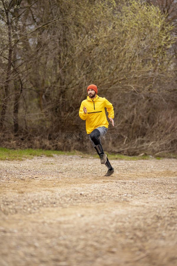 Active Man Running in the Morning Stock Photo - Image of cloudy, cardio ...