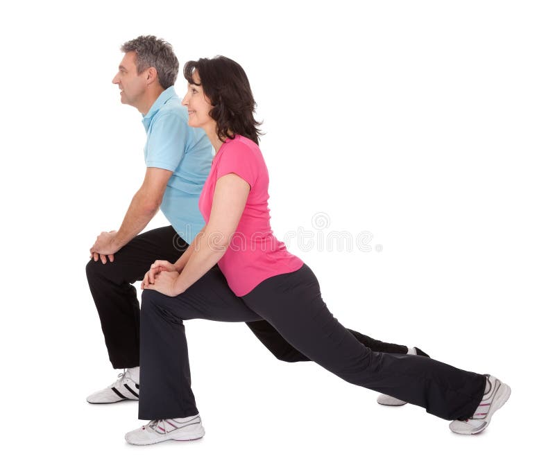 Mature Active Couple Doing Sports Stock Image - Image of person, happy ...