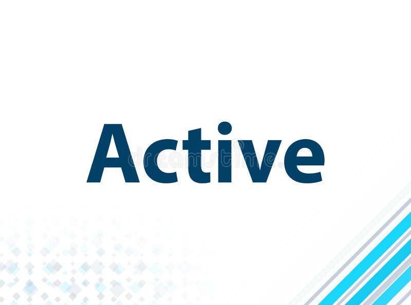 Active Modern Flat Design Blue Abstract Background Stock Illustration ...