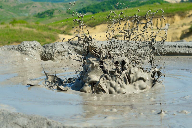 Active mud volcanoes stock image. Image of native, romania - 34608781