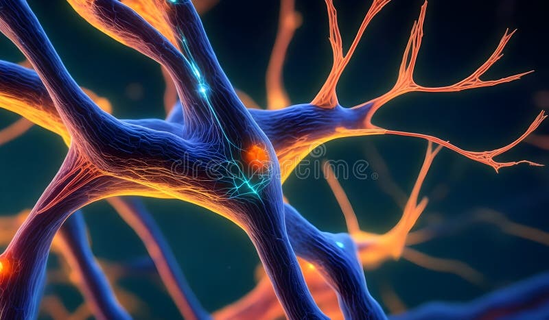 Active Nerve Cell in Human Neural System Stock Illustration ...