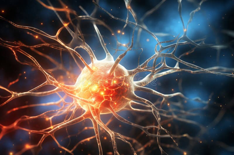 Active Nerve Cells.Human Brain Stimulation or Activity with Neuron ... Active Nerve Cells.Human Brain Stimulation or Activity with Neuron ...