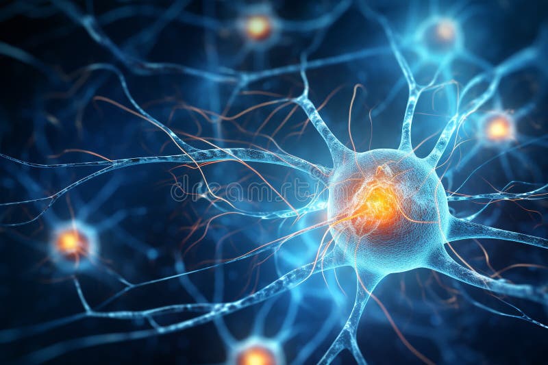 Active Nerve Cells.Human Brain Stimulation or Activity with Neuron ... Active Nerve Cells.Human Brain Stimulation or Activity with Neuron ...