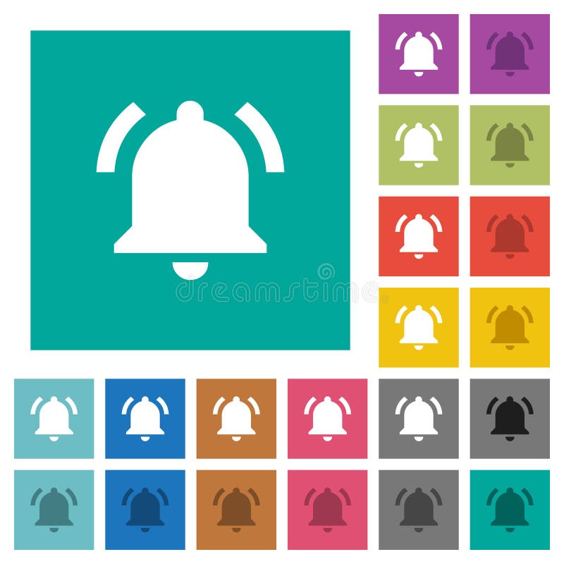 Active Notification Square Flat Multi Colored Icons Stock Vector ...